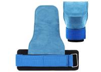China Adjustable Non-slip Weight Lifting Grips Leather Wrist Straps Wrist Wrap Gloves for sale