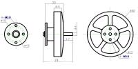 China Hot Sale Factory Direct HOBBYSKY 5010 Brushless Motor 360KV/530KV/800KV 10A-30A High RPM Low Torque for Quadrotor Robot Joint for sale