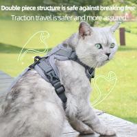 China Leash for small dogs and cats with reflective breathable vest pet harness for sale