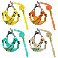 China New dog leash small and medium-sized dog chest harness cartoon dinosaur dog walking rope reflective pet chest harness for sale