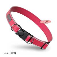 China Anti-breakaway dog ​​collar Reflective anti-lost dog collar Adjustable medium and large dog pet collar for sale