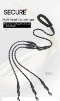 China Dog leash multifunctional one-to-three dog leash reflective pet leash for sale