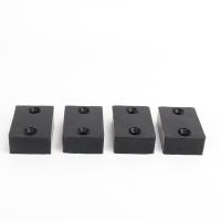 China Molded Dock Black Rubber Bumpers Truck Recessed Solid Buffer Pads for sale