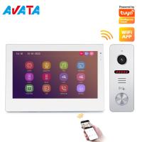 China Tuya APP IP/WiFi IPS HD Touch Screen Video Doorbell Video Door Phone Intercom System for sale