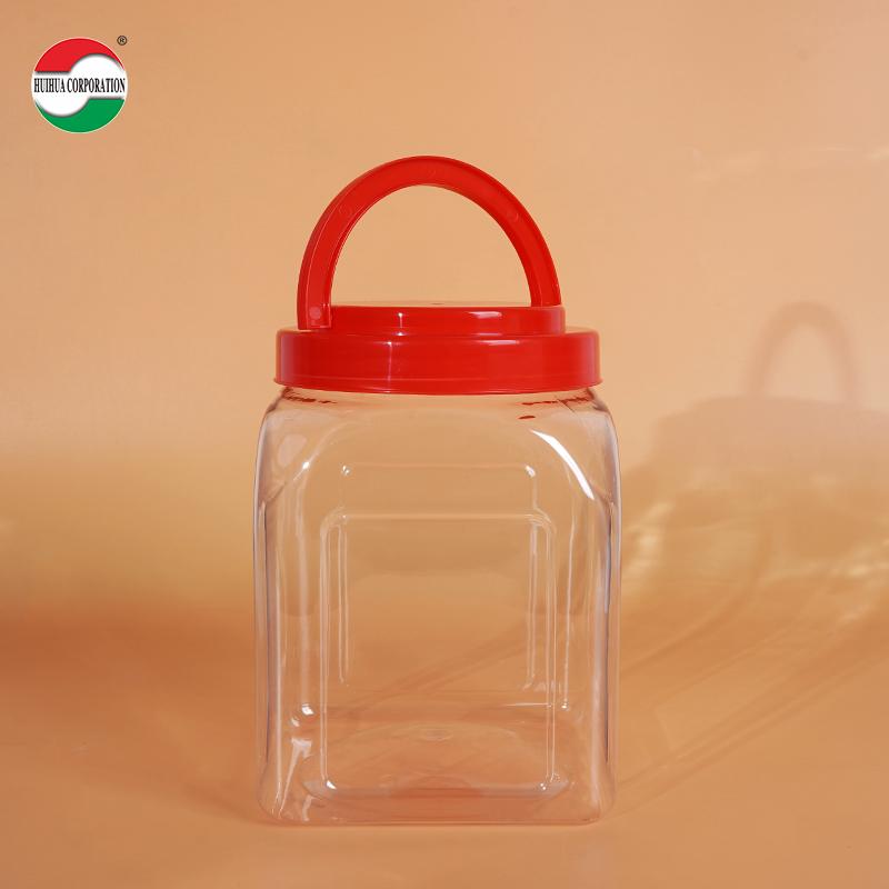 PET Plastic Jar With Handle Lid