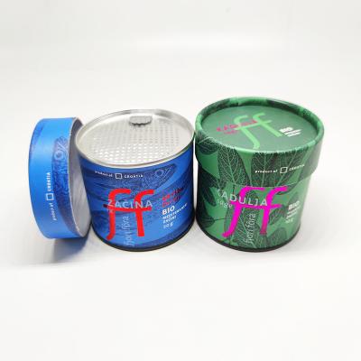 China Custom Printing Paper Composite Cans Food Grade Round Tube Packaging for sale