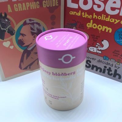 China Biodegradable Airtight Kraft Paper Can 83.3mm for Tea Coffee Food Powder Packaging for sale