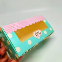 China Food Grade Recycled Paper Cake Box with Handle Custom CMYK Printing Cardboard Gift Box for sale