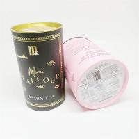 China Custom Composite Paper Tube Ice Cream Cold Food Packaging Box with Metal Lid 73mm for sale