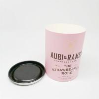 China Custom Composite Paper Tube Ice Cream Cold Food Packaging Box with Metal Lid 73mm for sale