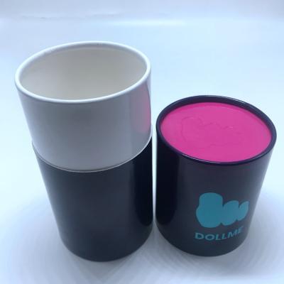China Biodegradable Kraft Paper Cylinder Box Gift Packaging Tube 83.3mm Diameter for T-Shirt for sale