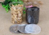China Airtight PET Plastic Canister 800ml 83mm Diameter Food Grade Clear Packaging with PE Cover for sale