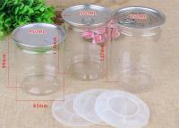 China Custom PET Plastic Jars 52-126.5mm Diameter with Aluminum Easy Open Lids for Food Packaging for sale