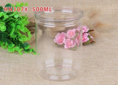 China Food Grade PET Plastic Cans 500ml Transparent Airtight Containers for Snacks for sale