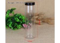 China 450ml Mini Long Clear Pet Jars Transparent Plastic Tube Packaging for sale
