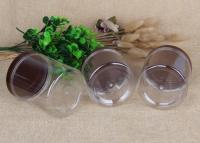 China Clear PET Candy Noodle Packaging Jars 84mm x 121mm Food Grade Round Containers for sale