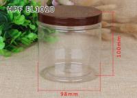 China Clear PET Jars 500ml 1000ml with Colorful Caps for Nuts Snack Packaging for sale