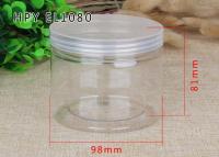 China 480ml Thick Transparnt PET Food Plastic Packaging Cylinder Cans OEM for sale
