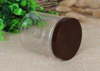 China 760ml Clear PET Cylinder Packaging Tube Damp Proof Airtight Jar with Screw Cap for sale