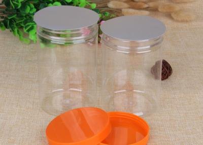 China 760ml Clear PET Cylinder Packaging Tube Damp Proof Airtight Jar with Screw Cap for sale