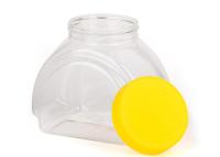 China Irregular Shape Canned Food Clear Pet Jars Plastic Jar With Handle for sale