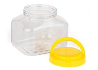China Irregular Shape Canned Food Clear Pet Jars Plastic Jar With Handle for sale