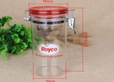 China Storage Packaging Clear Plastic Cylinder Food Grade Airtight Canister Coustmized for sale