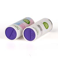 China Custom Embossed Cardboard Paper Tube Packaging with Sifter for Cosmetic Powder 50mm for sale