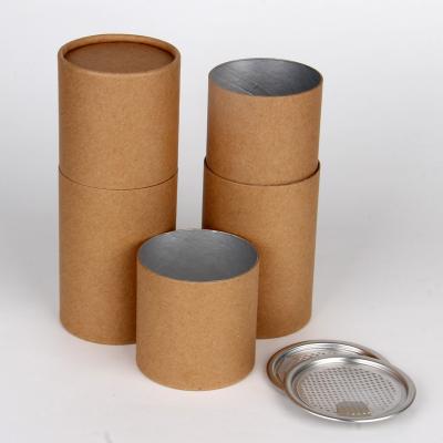 China Custom EOE Seal Lids Composite Paper Can Seed Packaging No Printing for sale