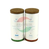 China Cosmetic Composite Can Packaging With Cork Lid Custom Printed for sale