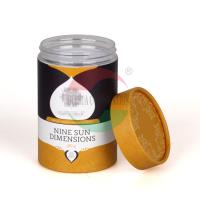 China Printing Clear Plastic Skin Care Paper Composite Cans Plastic Cylinder Jar for sale