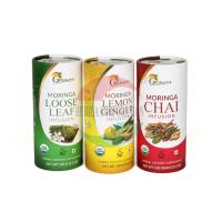 China Red Pantone Round Box Paper Tube Packaging Tea Tins Customized for sale