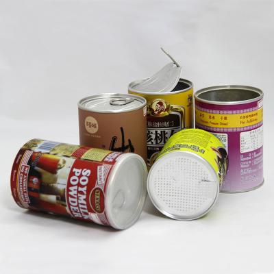 China Aluminum Foil Liners Paper Composite Cans With Peel Foil Lid Nuts Packaging for sale