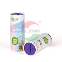 China Custom Baby Powder Paper Tube Packaging with Shaker 100g 3.5oz Eco-Friendly Recyclable for sale