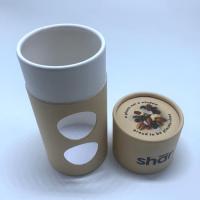 China Biodegradable Kraft Paper Tube Packaging 83.3mm with Window for Fettuccine Food for sale