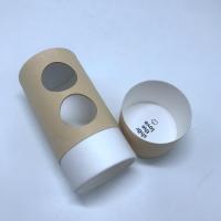 China Biodegradable Kraft Paper Tube Packaging 83.3mm with Window for Fettuccine Food for sale