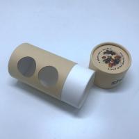 China Biodegradable Kraft Paper Tube Packaging 83.3mm with Window for Fettuccine Food for sale