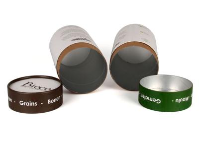 China Custom Round Tea Packaging Tin Container with Foil Stamping Embossing Glossy Lamination 80-2000gsm for sale