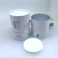 China Airtight Composite Rolled Edge Paper Cans Packaging Metal Tin Tubes With Insert Plastic Lid for sale