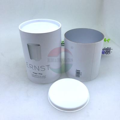 China Airtight Composite Rolled Edge Paper Cans Packaging Metal Tin Tubes With Insert Plastic Lid for sale