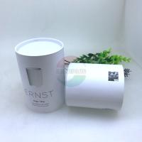 China Airtight Composite Rolled Edge Paper Cans Packaging Metal Tin Tubes With Insert Plastic Lid for sale