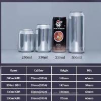 China BPA Free Aluminum Beverage Cans 250ml 330ml 500ml for Beer Packaging for sale