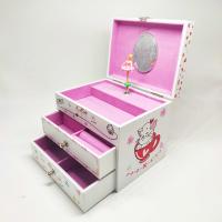 China Custom PMS Printing Jewelry Gift Music Box with Dancing Ballerina Drawer Box 10x10x5cm for sale