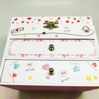 China Custom PMS Printing Jewelry Gift Music Box with Dancing Ballerina Drawer Box 10x10x5cm for sale