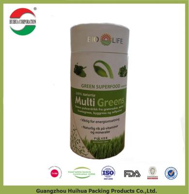 China Custom Food Grade Kraft Paper Tube Packaging with Embossing 40mm to 225mm Diameter for sale