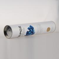 China Custom Cardboard Paper Tube Packaging with Iron Lid for Wine 16mm to 150mm Diameter for sale