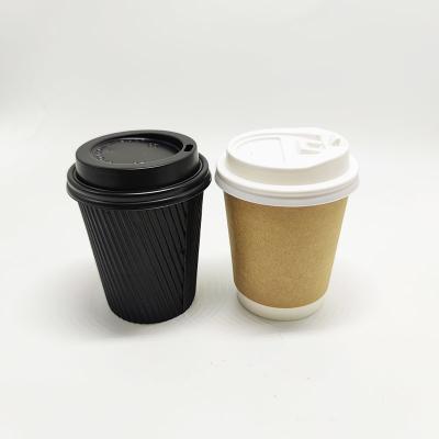 China Custom Logo Disposable Recycled Double Wall Paper Coffee Cups with Lids - Food Grade PE/PLA Coating, BSCI & ISO9001 Certified for sale
