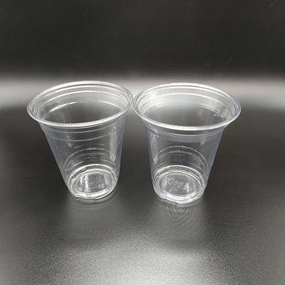 China Disposable Clear PET Cold Drinking Cups 16oz 500ml for Beverages Bubble Tea for sale