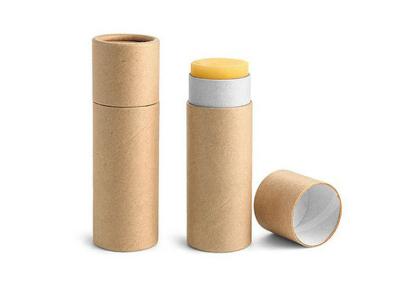 China Biodegradable Kraft Paper Cosmetic Tube 50mm Diameter for Lip Balm Deodorant Packaging for sale
