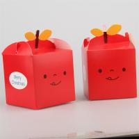 China Cake Gift Food Packaging Boxes Recycled Food Cupcake Folding Box With Handle for sale